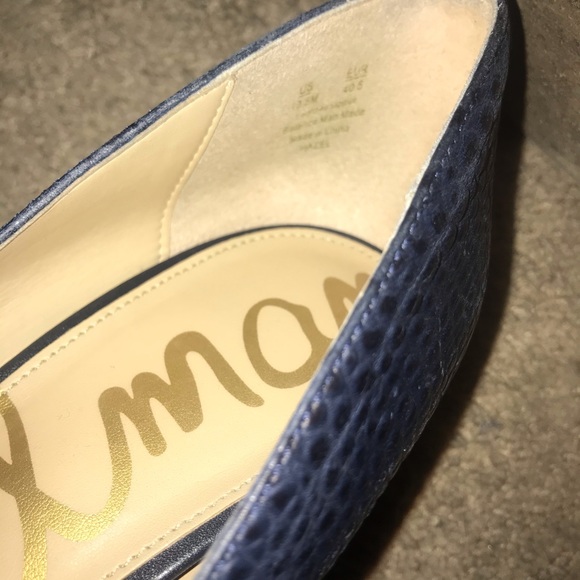 Sam Edelman | Shoes | Navy Blue Leather Pumps | Poshmark